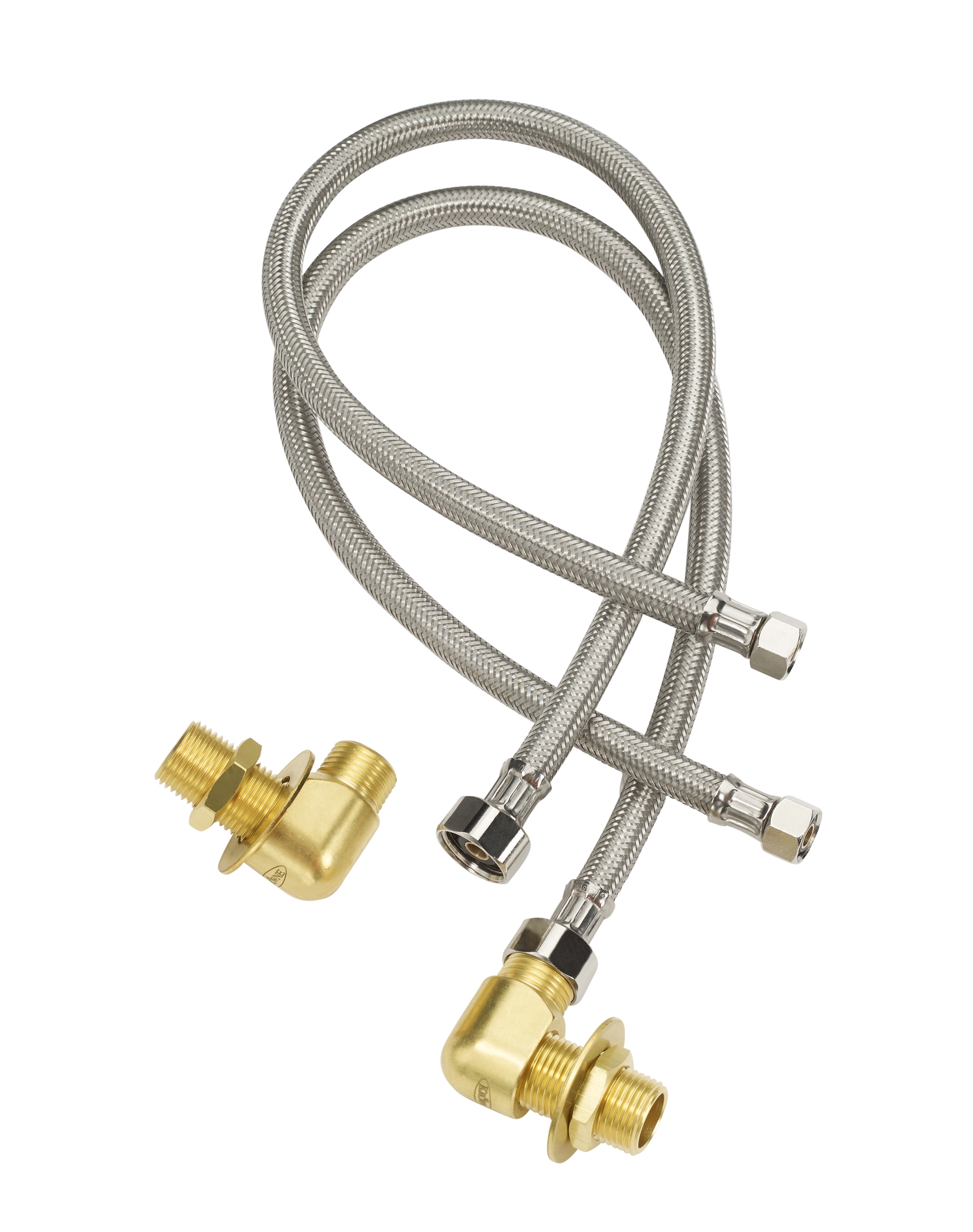 Flexible Water Line Kit with Heavy Duty Wall Mounting Kit | Faucet ...