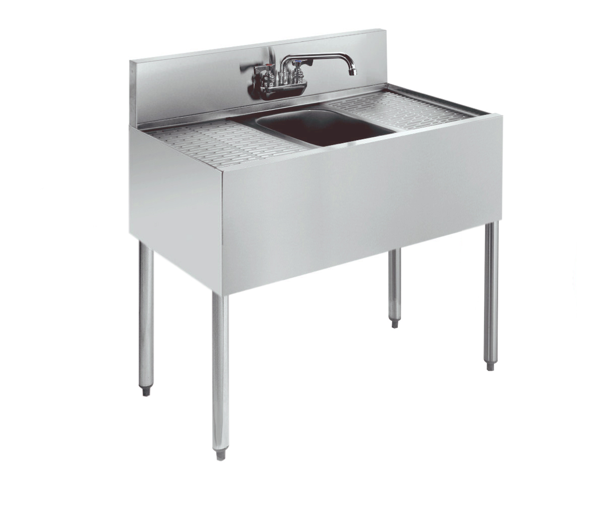 Royal 2100 Series 36" One Compartment Bar Sink, 12" Drainboards on Left ...