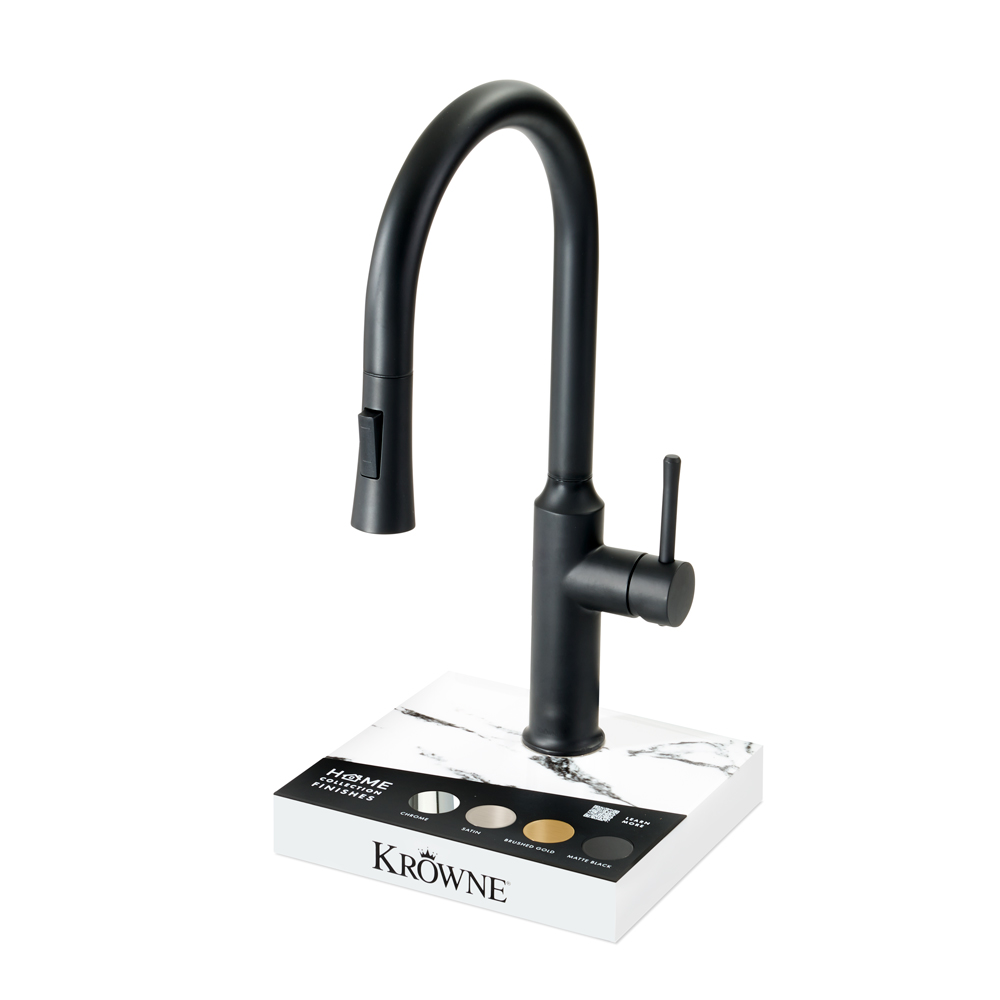 Krowne Home Faucet Display, Matte Black Finish | Krowne