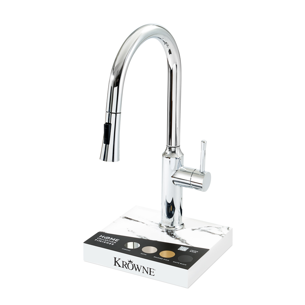 Krowne Home Faucet Display, Chrome Finish | Krowne