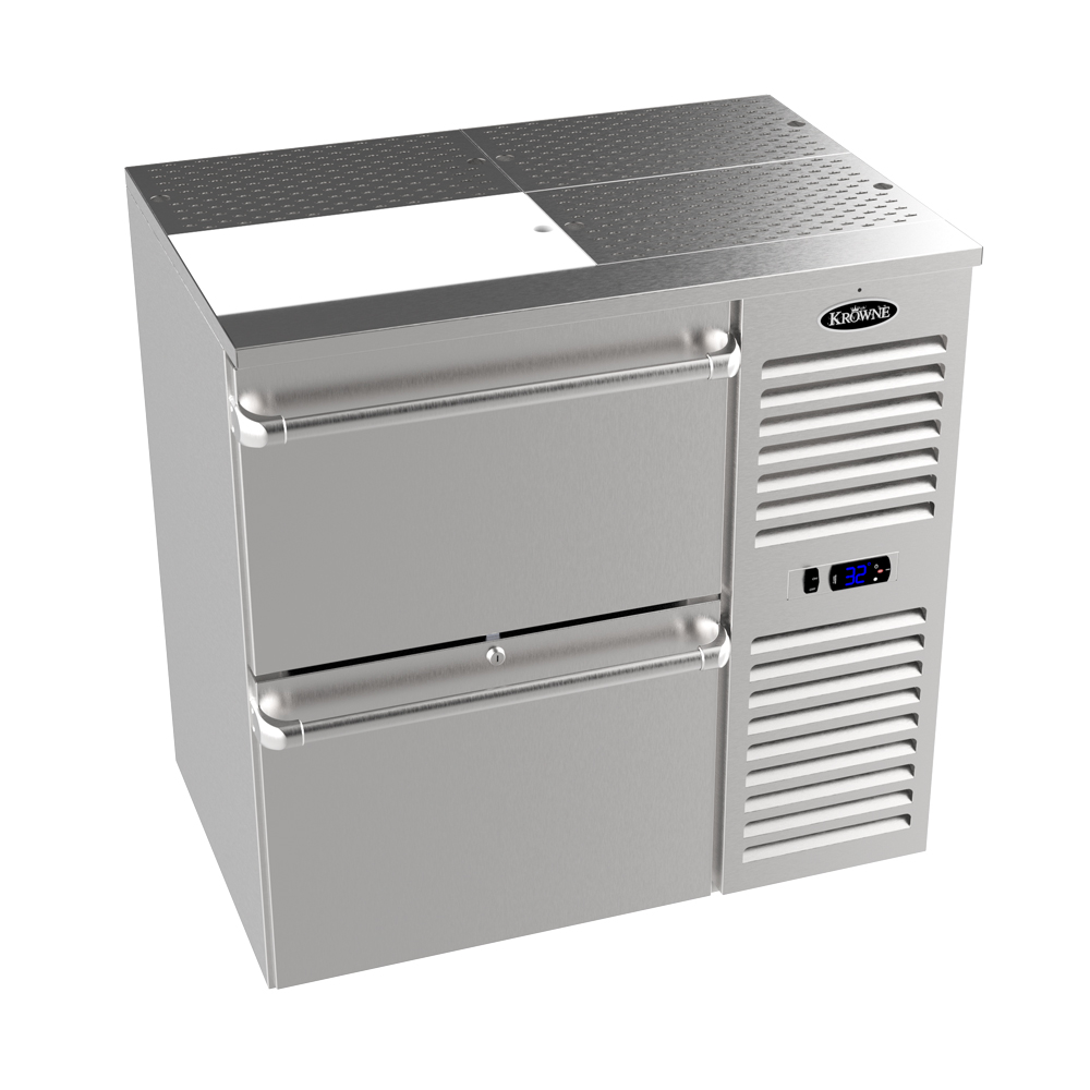 36" One-Door Self-Contained Back Bar Cooler - Compressor on Right, 1 ...
