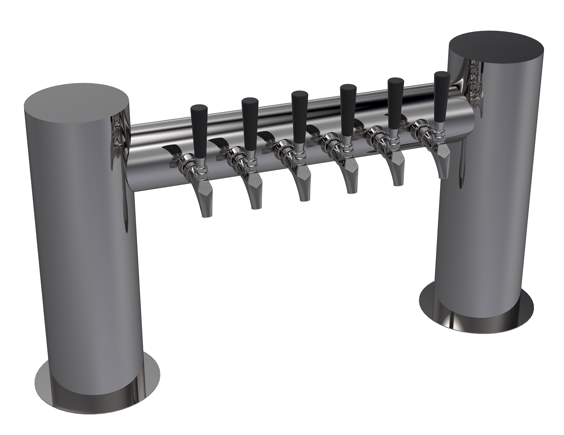 MasterTap Max H-Tower, 6 Faucets, Polished Chrome | Krowne