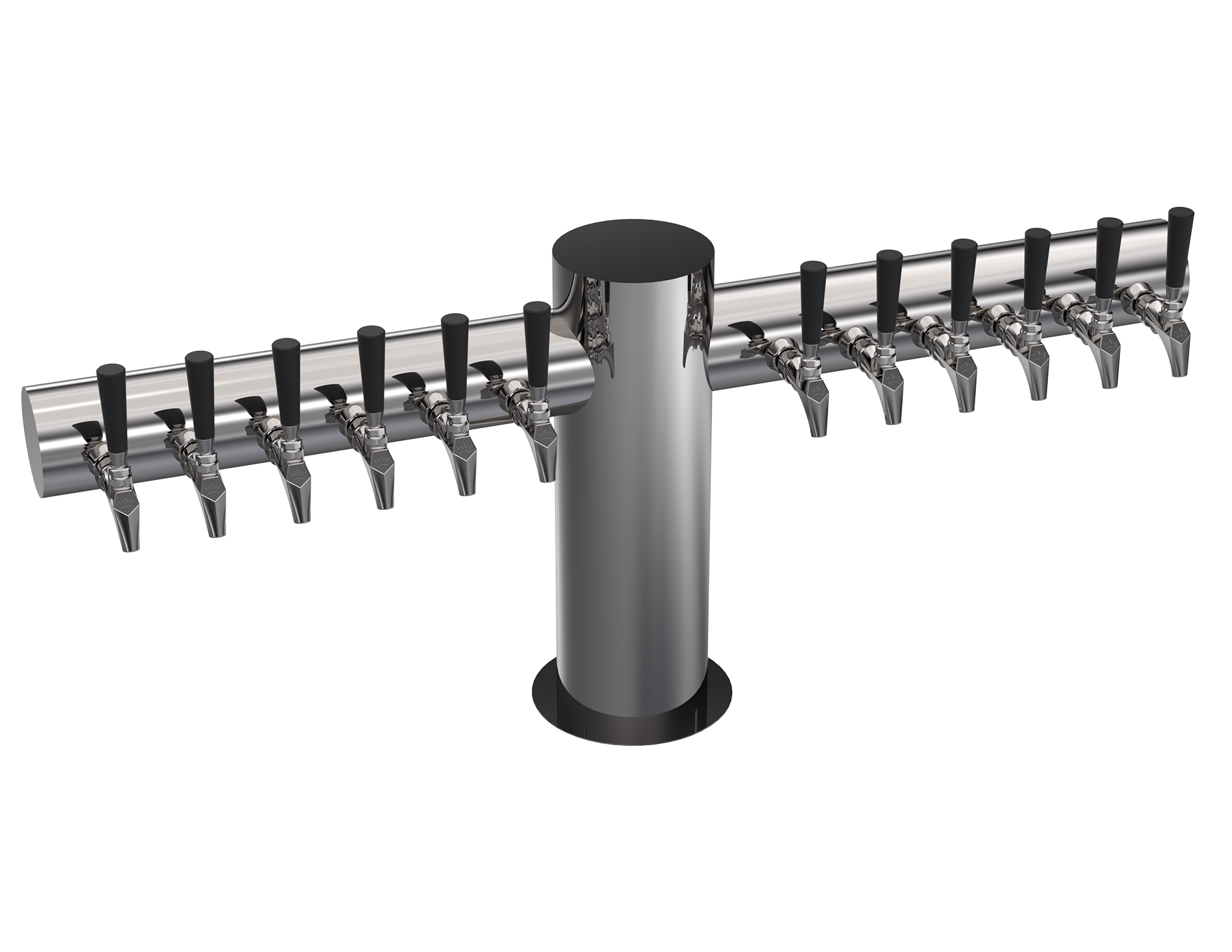 MasterTap Max T-Tower, 12 Faucets, Polished Chrome | Krowne