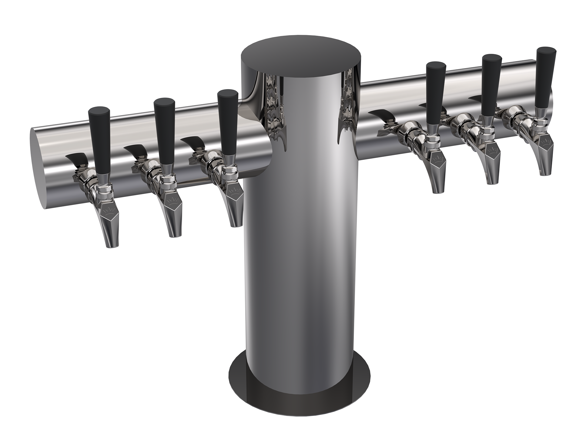 MasterTap Max T-Tower, 6 Faucets, Polished Chrome | Krowne