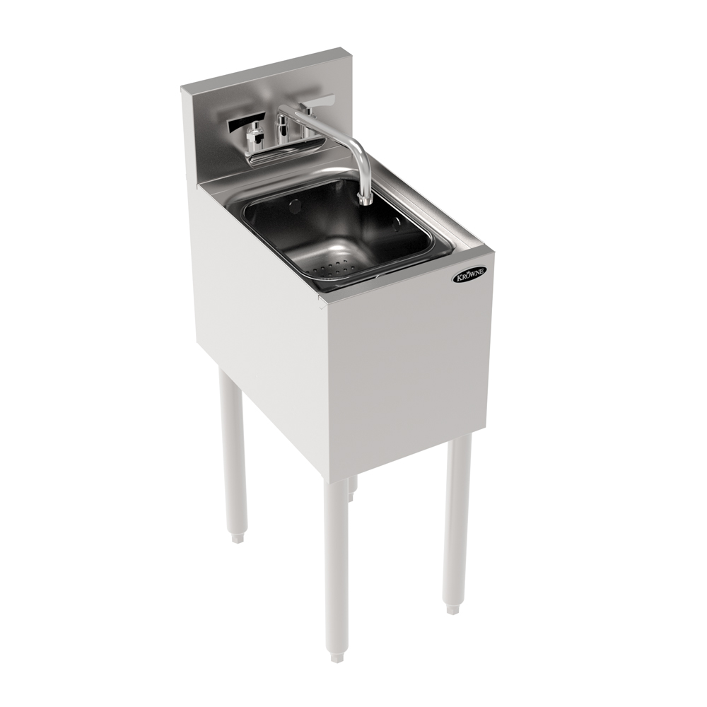 Royal Series 12"L x 19"D One Compartment Dump Sink with Universal ...
