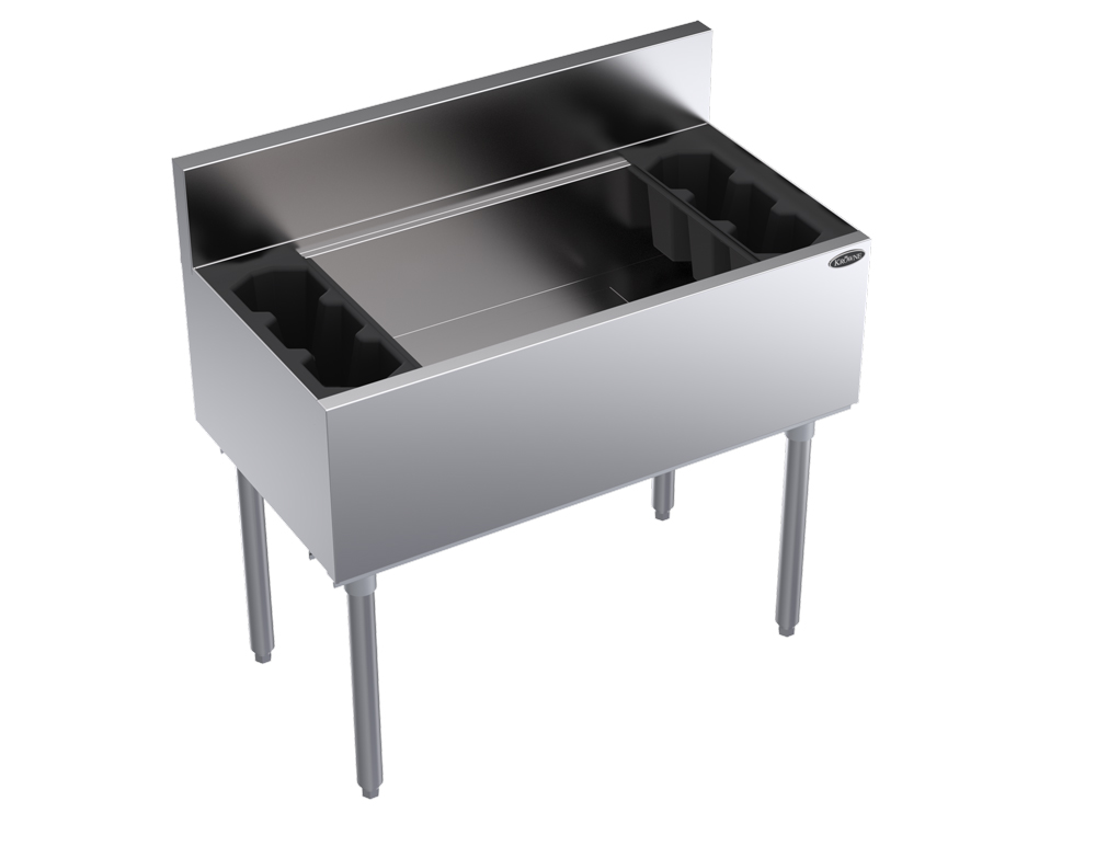 Royal Series 36" Ice Bin with Cold Plate, 19"D | Krowne