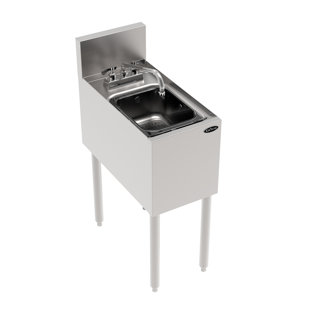 Royal Series 12"L x 24"D One Compartment Dump Sink with Universal ...