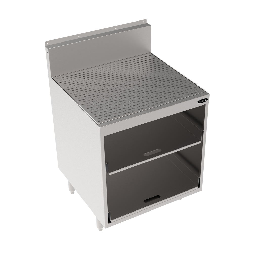 Royal Series 24"L x 24"D Glass Storage Cabinet with Roll Out Shelves ...