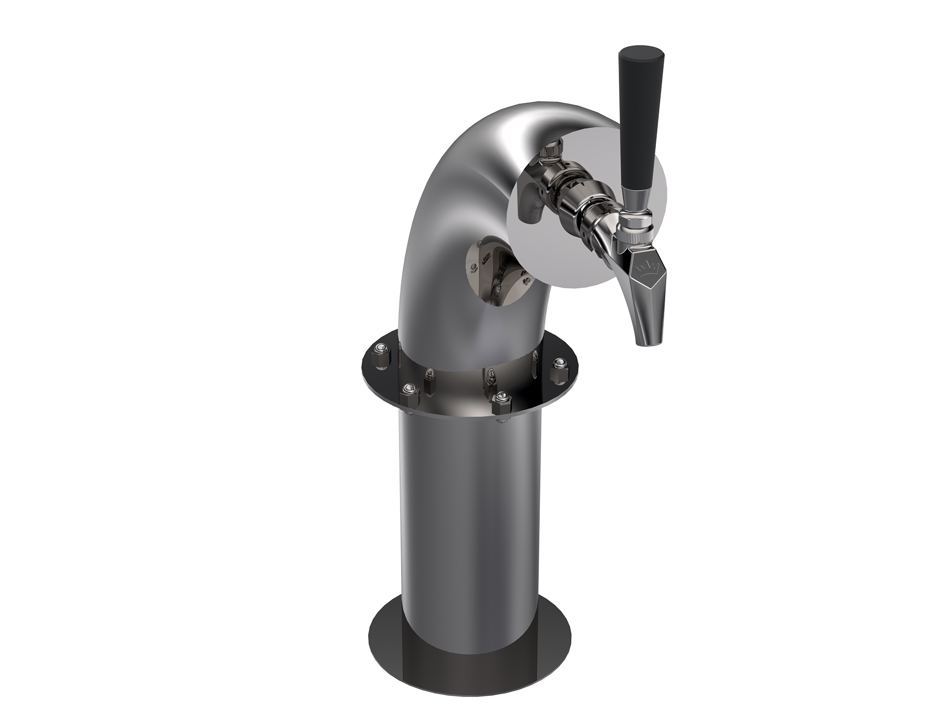 MasterTap Snake Head Tower, 1 Faucet, Polished Chrome | Krowne