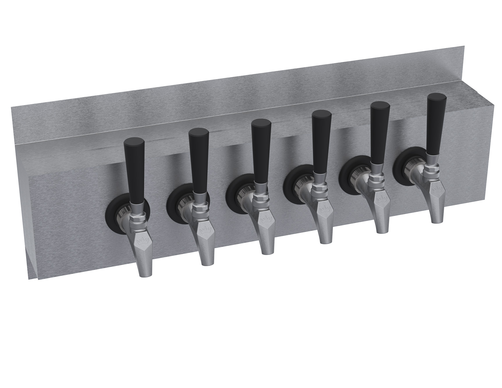 MasterTap Wall Mount Tower, 6 Faucets, Brushed Stainless | Krowne