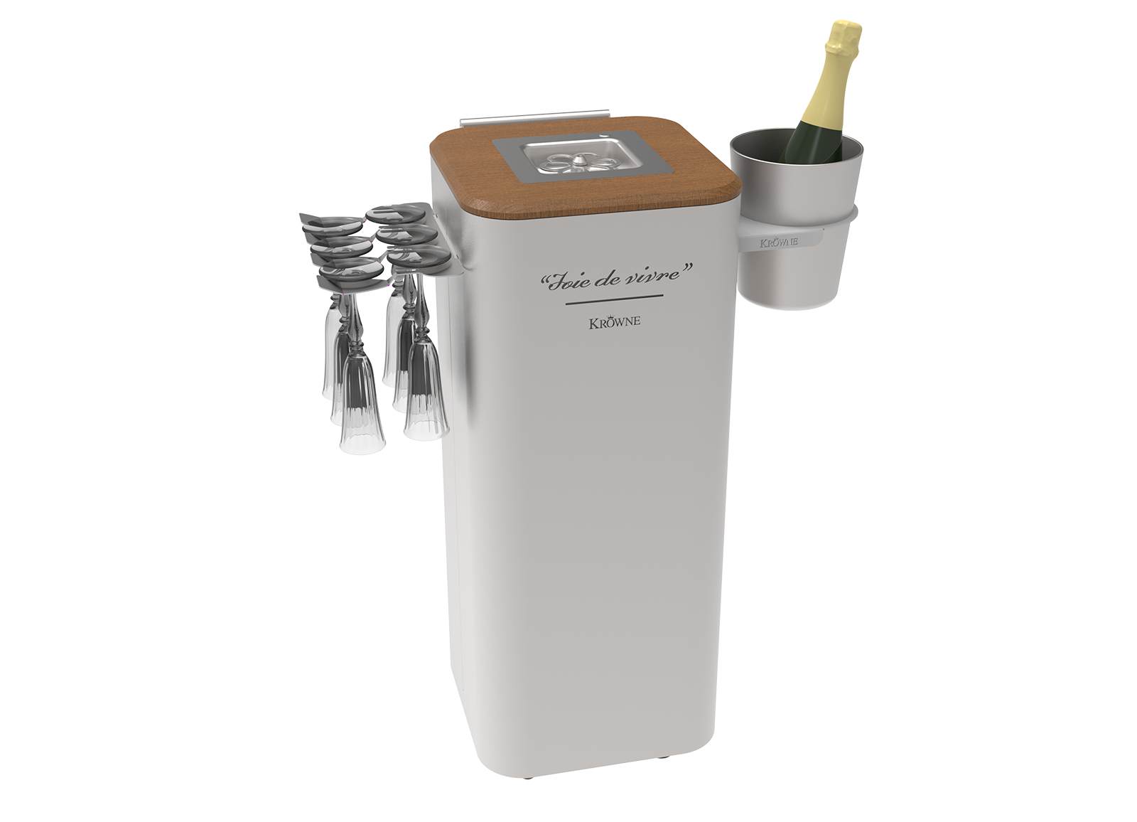 Tableside Champagne Glass Chiller Cart | Krowne